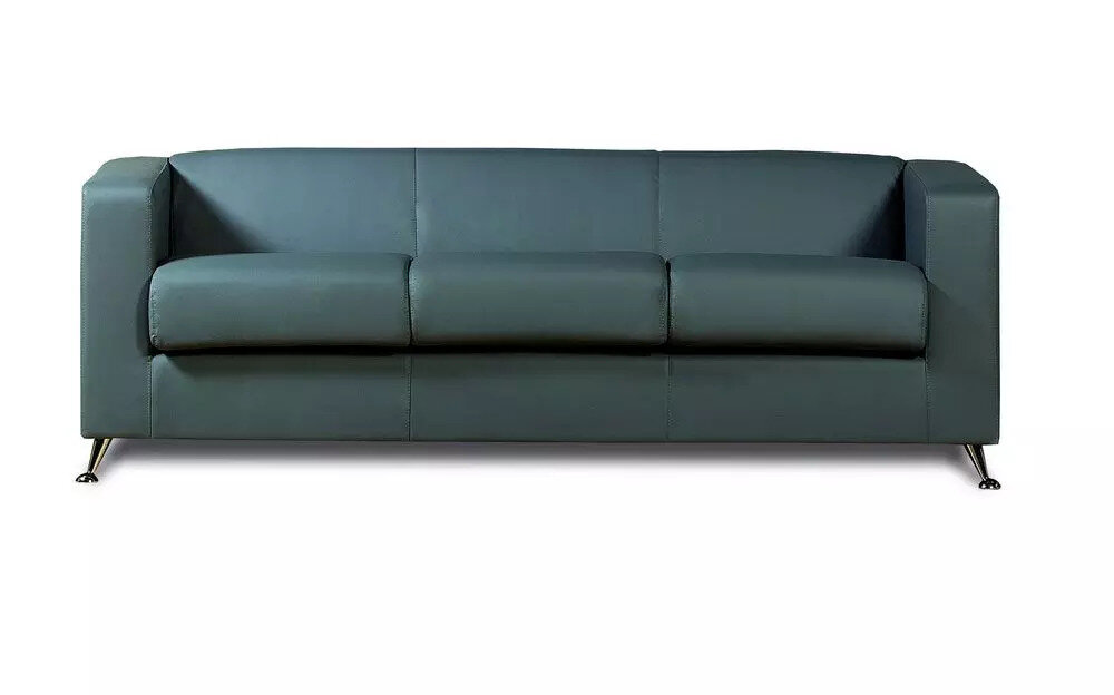 Офисный диван Модуле Серый Экокожа 3-х местный, 200х76х67 см