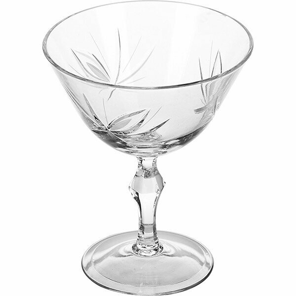 Шампанское-блюдце «Цветок», 1 шт хрусталь (Неман, страна Беларусь)