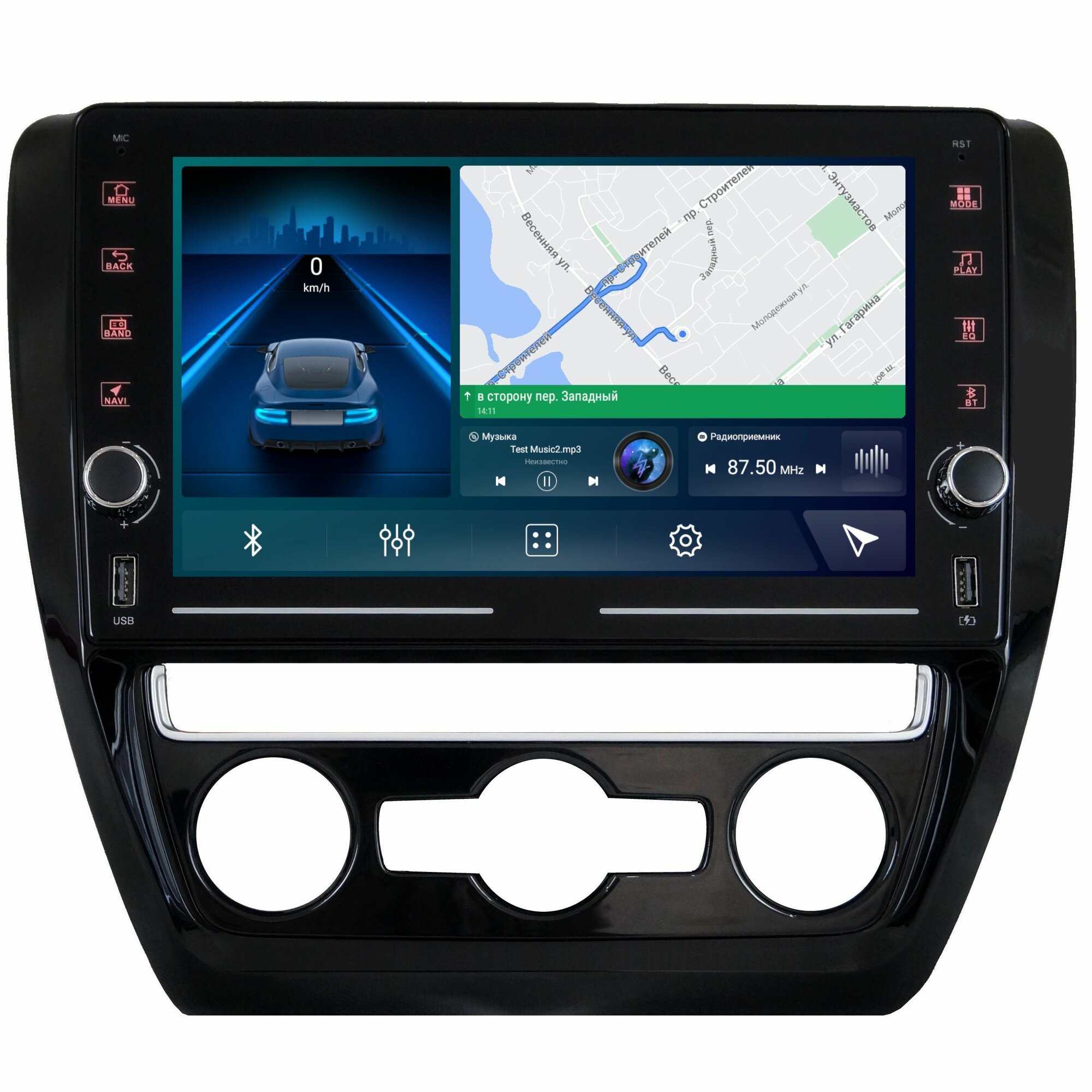 Магнитола R320 Volkswagen Jetta 6 с Android 13, 4/64Gb память, 8 ядерный процессор, Carplay, DSP, 4G модем (Sim)