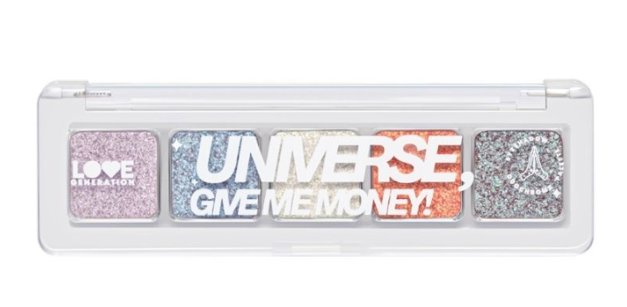 Палетка дуохромных теней для век Love Generation Universe, give me money, тон 01, 5 оттенков, 5 гр