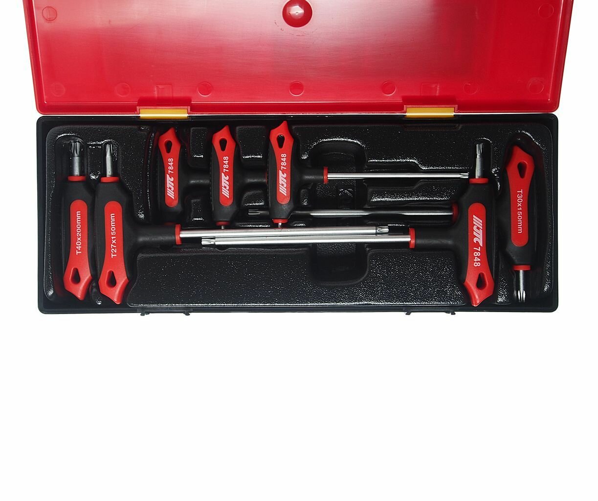 Набор ключей TORX с отверстием с Т-образной ручкой T10H-T40H 7 предметов JTC-K6074