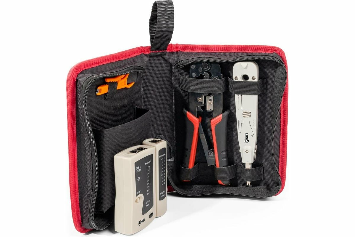 Набор для работ с сетевым кабелем LAN-4 КВТ 85935 - комплект инструментов и принадлежностей