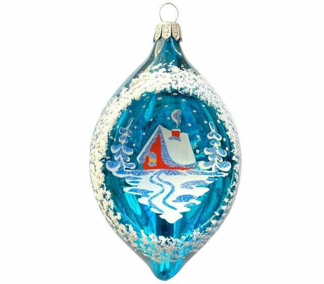 Игрушка на елку Прожектор "Зима" 11см с лункой