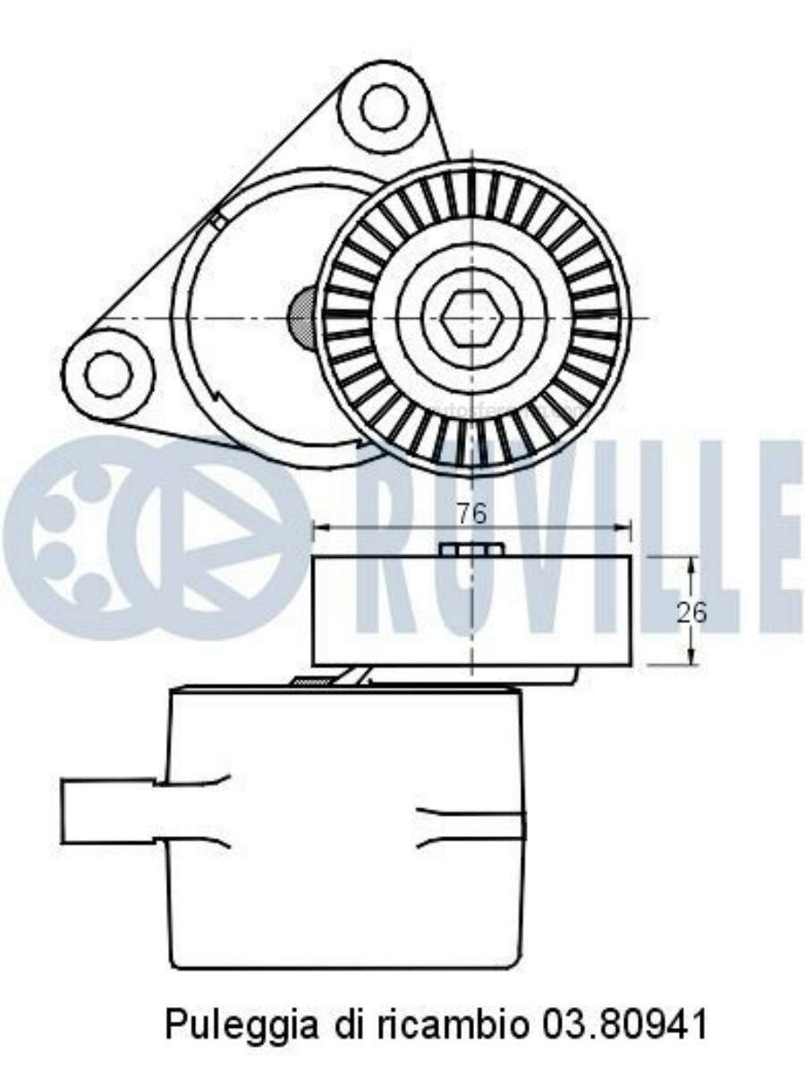 RUVILLE 541638 Натяжитель поликлинового ремня CHEVROLET: CRUZE