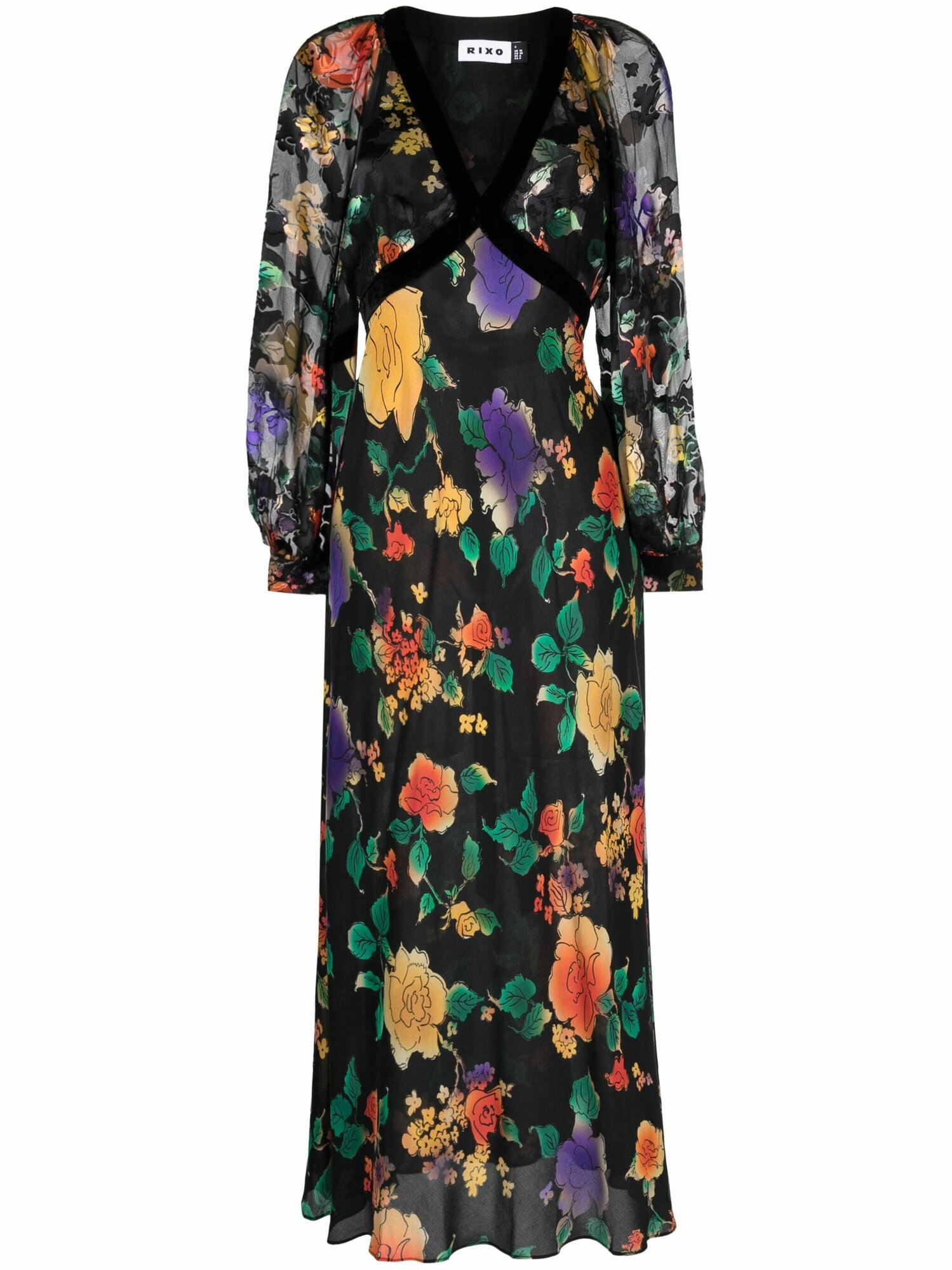 Платье Ayla floral-print silk midi dress
