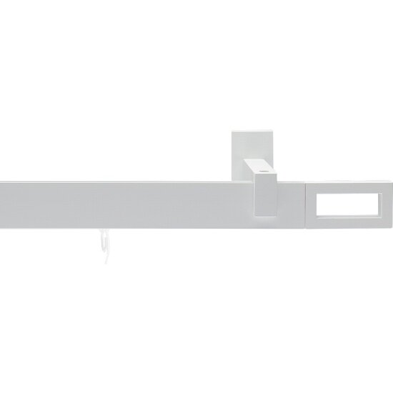 Карниз металлический Arttex однорядный Хай-тек диаметр 34, Белый 320 см с наконечником Фрейм
