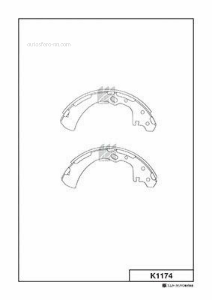 KASHIYAMA K1174 Башмаки тормозные RR