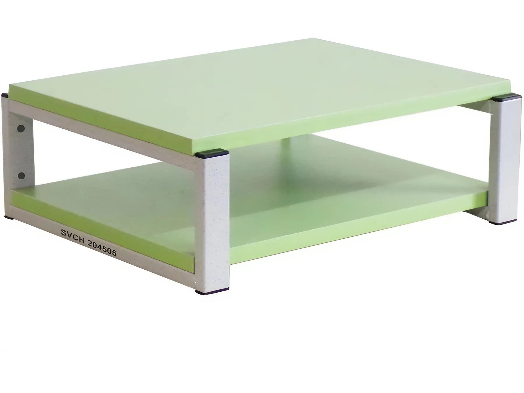 Полка для микроволновки GARROSS "SIBERIA 204505", две полки 30х40 см, высота 15 см, каркас серый, цвет полок салатовый