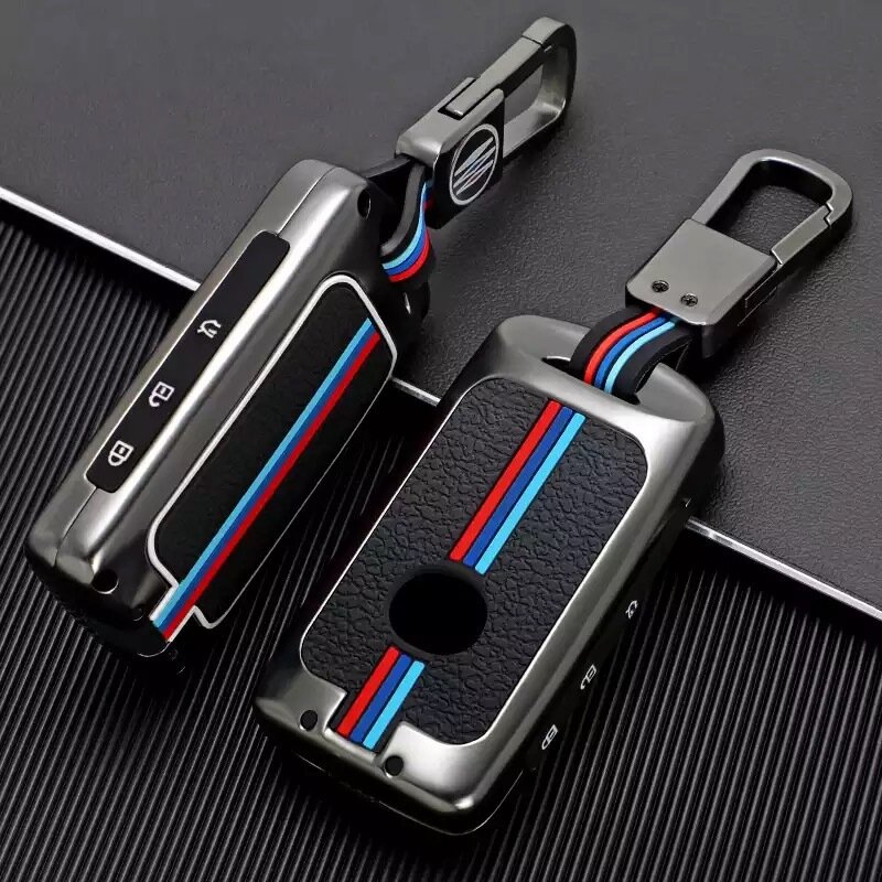 Чехол на ключ Mazda / Мазда 3 кнопки Grey 2020-2022