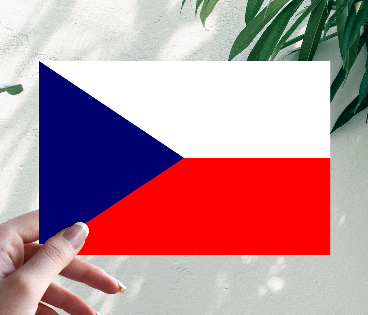 Наклейка Стикер Флаг Чехии 20см