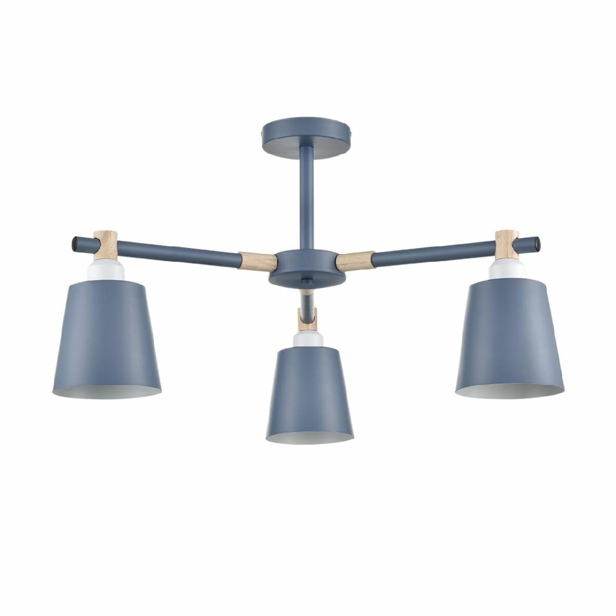 Люстра на штанге Lumion Rosalina 8098/3C, 3 плафона, синяя, Е27