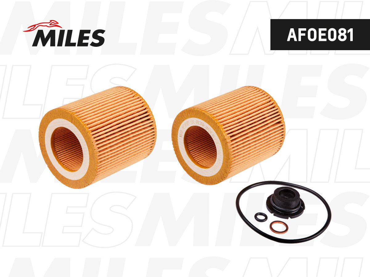 MILES Фильтр масляный (вставка) BMW E90/E60/X5 (E70)/X6 (E71) 2.0-3.0 04- (FILTRON OE649/9, MANN HU816X) AFOE081