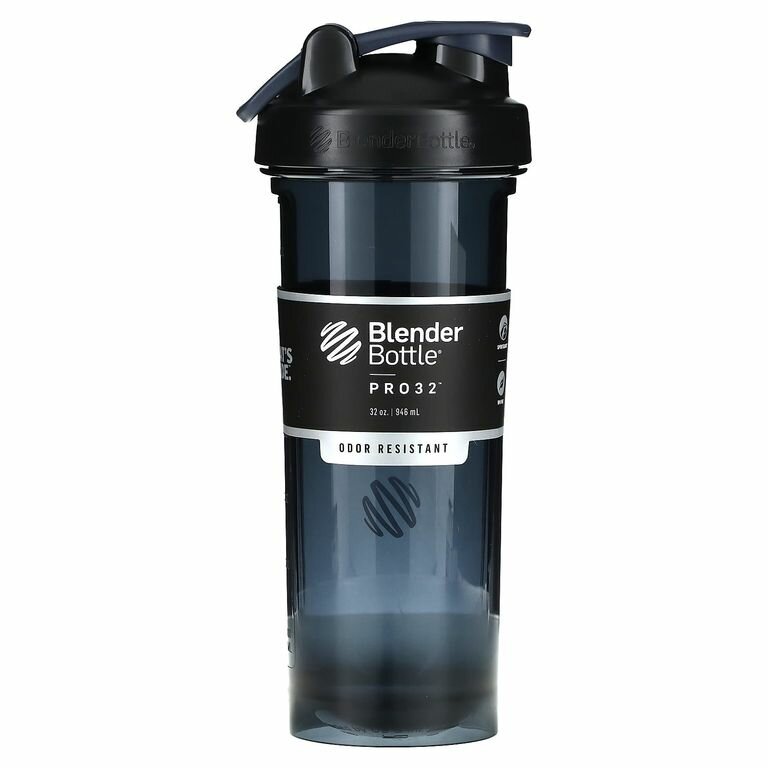 Шейкер спортивный, Blender Bottle, серия Pro32, FC Black, черный, 946 мл (32 унции)