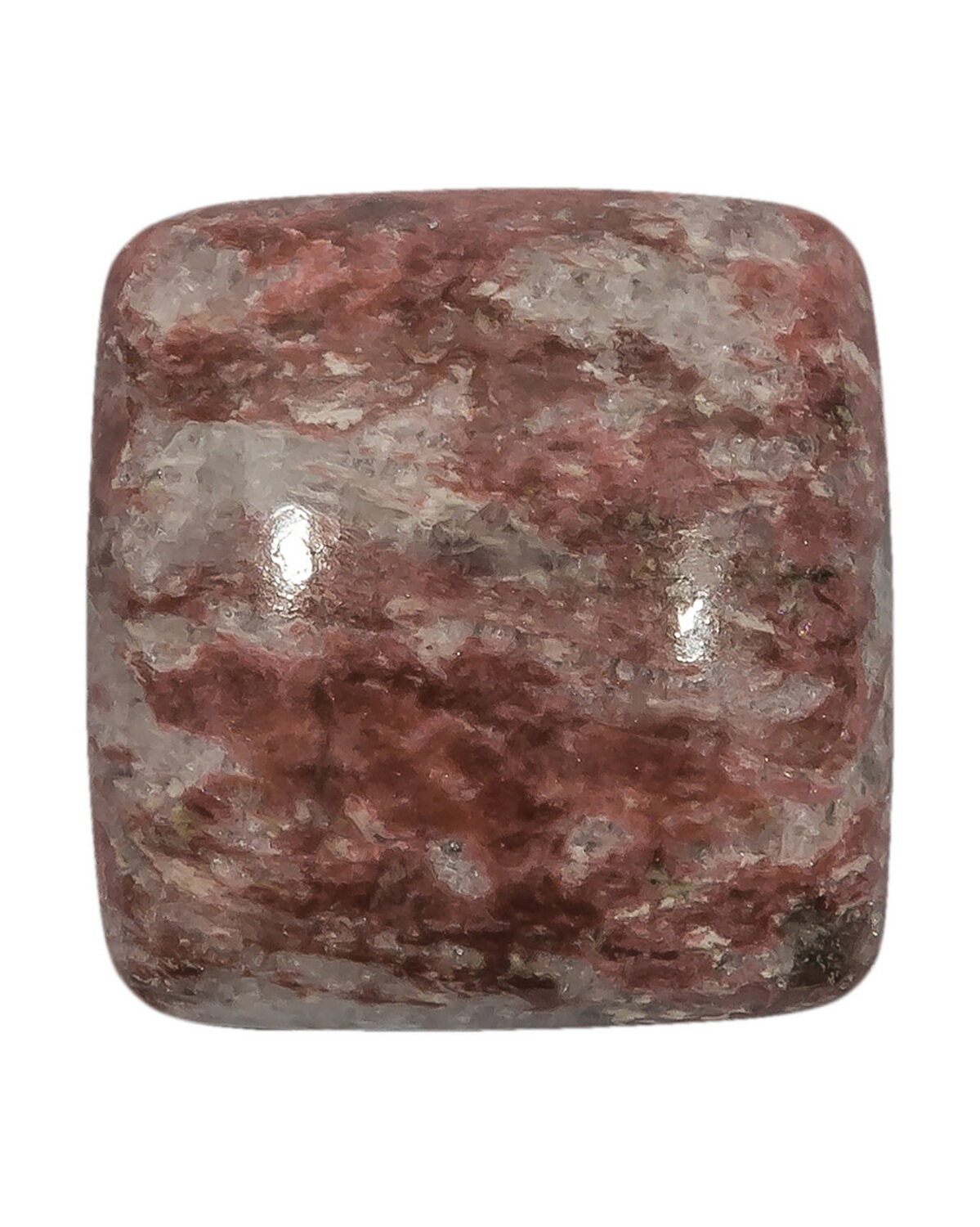 Кабошон Тулит темный, размер: 27х26х6 мм, натуральный минерал.