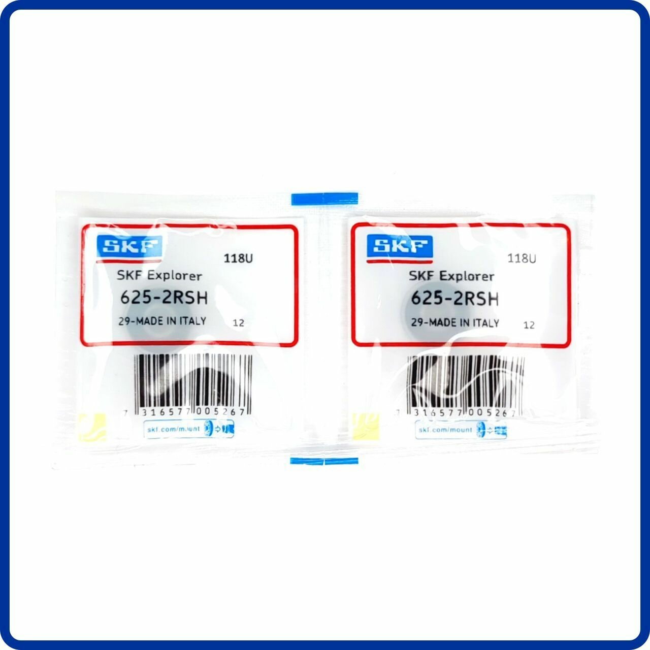 Подшипник SKF 625 2RSH комплект 2 штуки 5*16*5 мм
