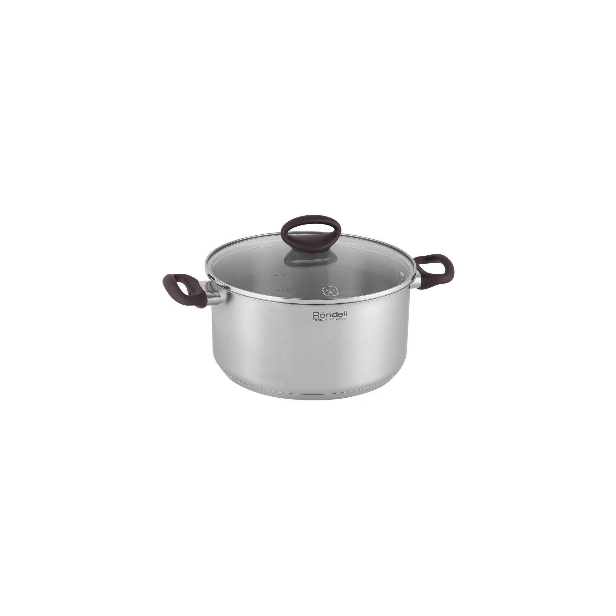 Кастрюля Rondell Tierno RDS-1593, 4.8л, стальной