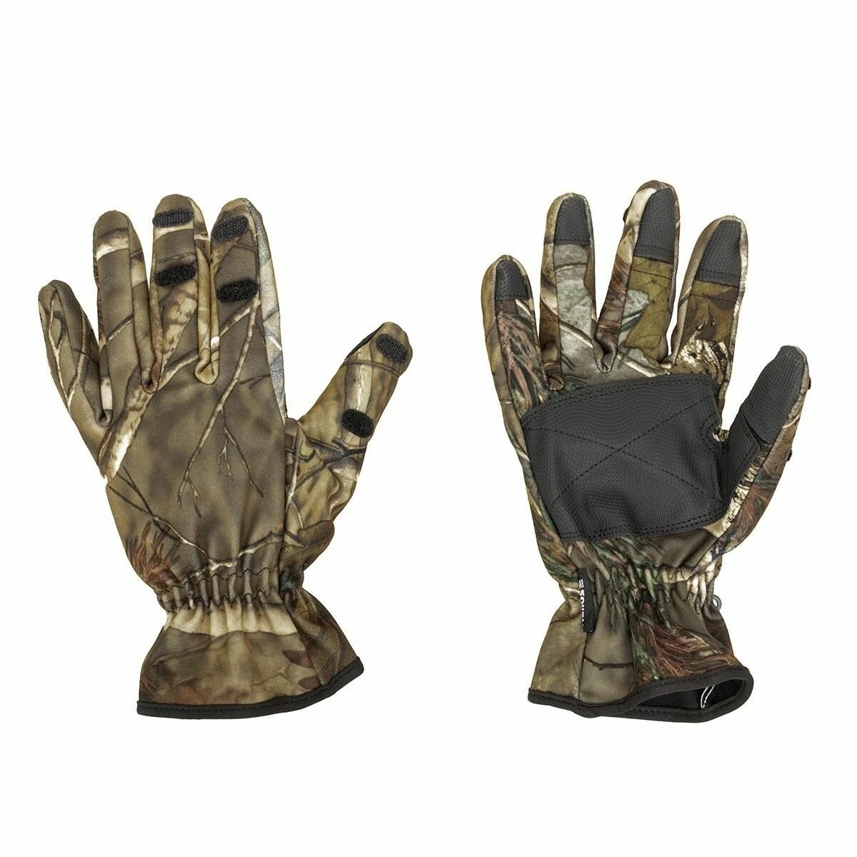 Перчатки для рыбалки Helios утепленные STRIKER КМФ на липучке, цв. Лес р. L (HS-HY-D08-L)