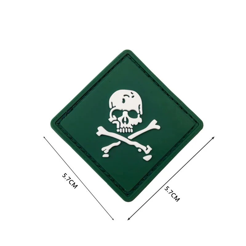 Желтая детская Утка 3D ПВХ патч 18+ Green Skull