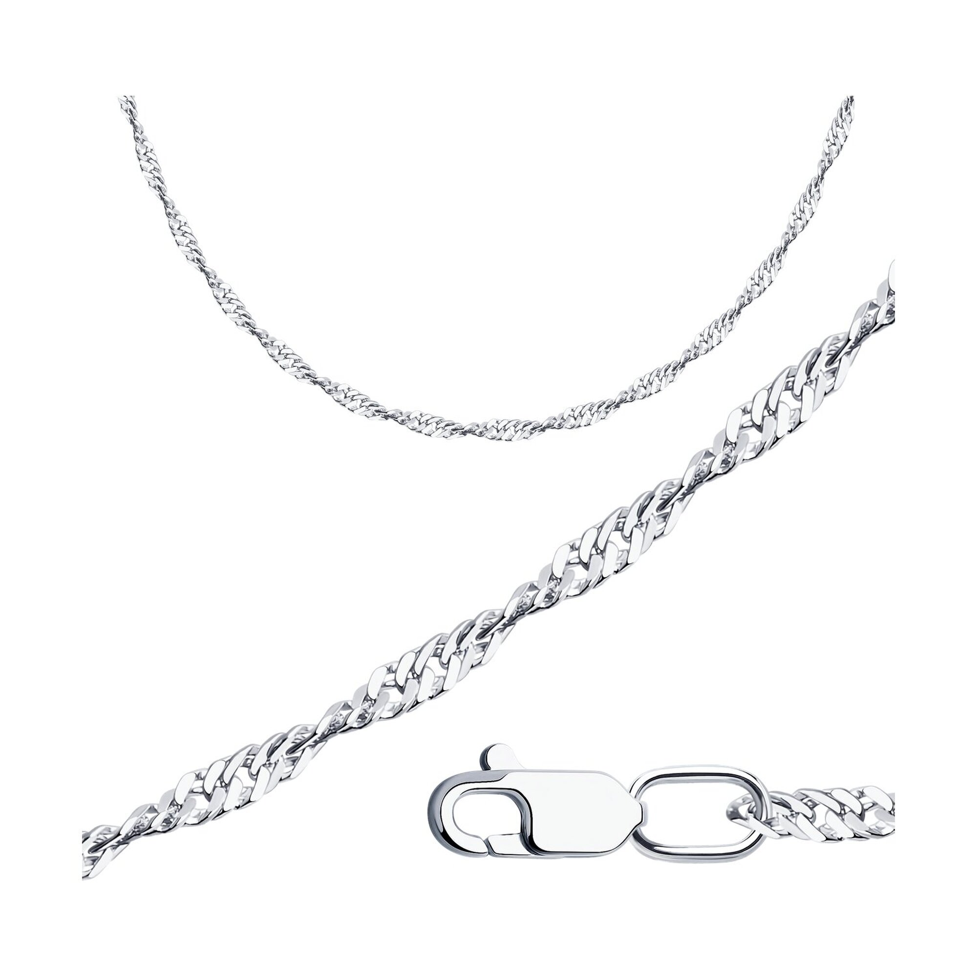 Цепь серебро, 925 проба, родирование