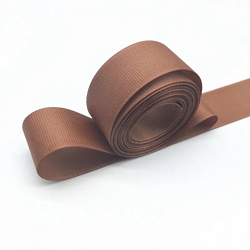 Цветная репсовая лента MYXHBBGT 5 ярдов Коричневый, 15, 10mm(5yards)