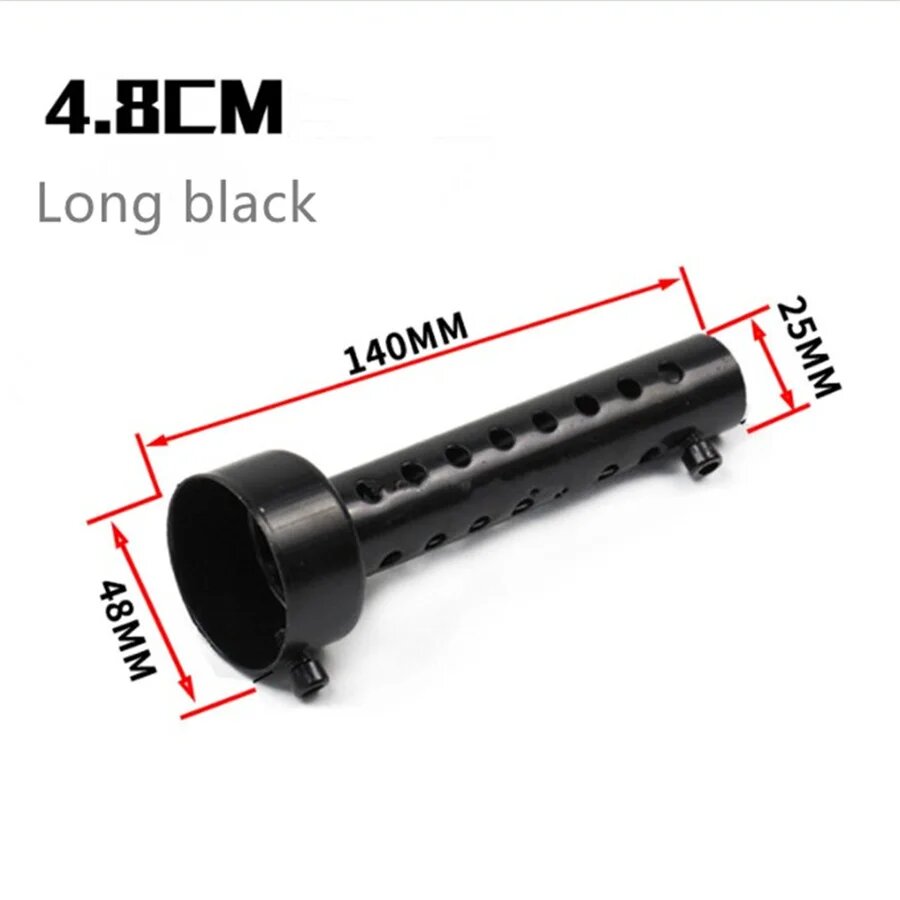 Глушитель выхлопа мотоцикла DB Killer глушитель железный элиминатор звук Черный, 4.8 Long black