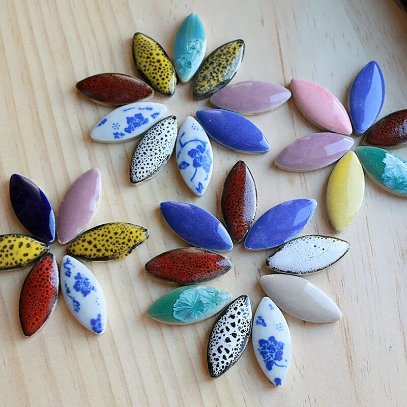 100 г овальная керамическая мозаичная плитка, разноцветная мозаика, мозаика «сделай сам», камни для рукоделия, хобби, искусства, домашнее украшение для стен arte