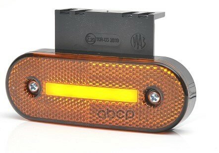 Фонарь габаритный! 146 желтый унив. с неон. маркерным светом (одна полоса) и кроншт. 24в ТехАвтоСвет арт. 146001