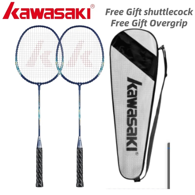 Ракетки для бадминтона Kawasaki, 1U, синие (1 пара)