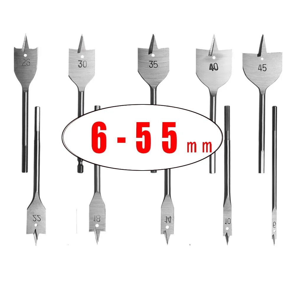 Плоское сверло Ensunm 6-55 мм из высокоуглеродистой стали 55mm