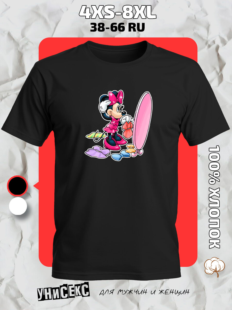 Футболка с принтом Микки Маус Минни Маус
