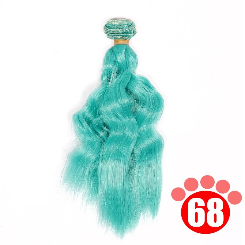 Бирюзовый кукольный парик Msiredoll, color 68