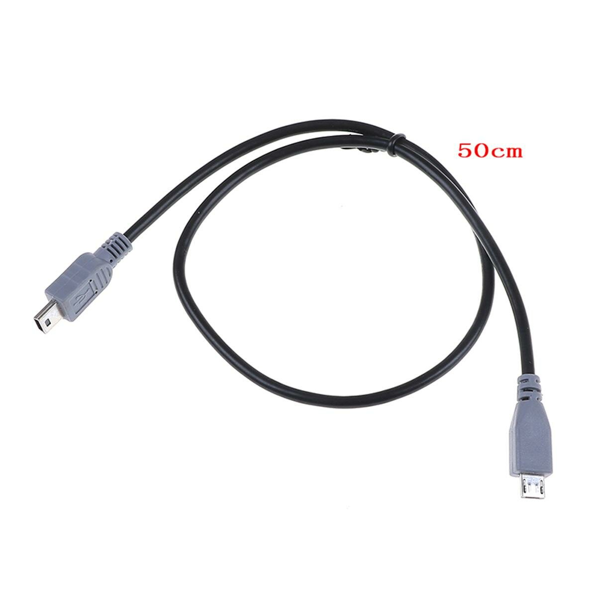 Шт. адаптер-конвертер micro usb male на mini usb male кабель для передачи данных 25/50 см