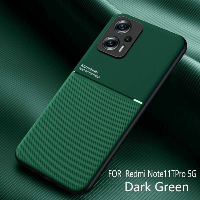 FASNYA Чехол из деловой кожи для Redmi Note 11T Pro/ Note 11T Pro+/ Note 12T Pro/ POCO X4 GT с магнитным автомобильным держателем, тонкий защитный чехол для смартфона
