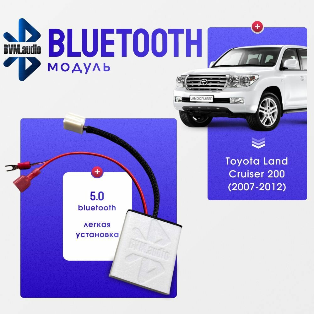 Bluetooth-модуль BVM.audio Toyota Land Cruiser 200/Majesta/Crown Majesta/Mark X
