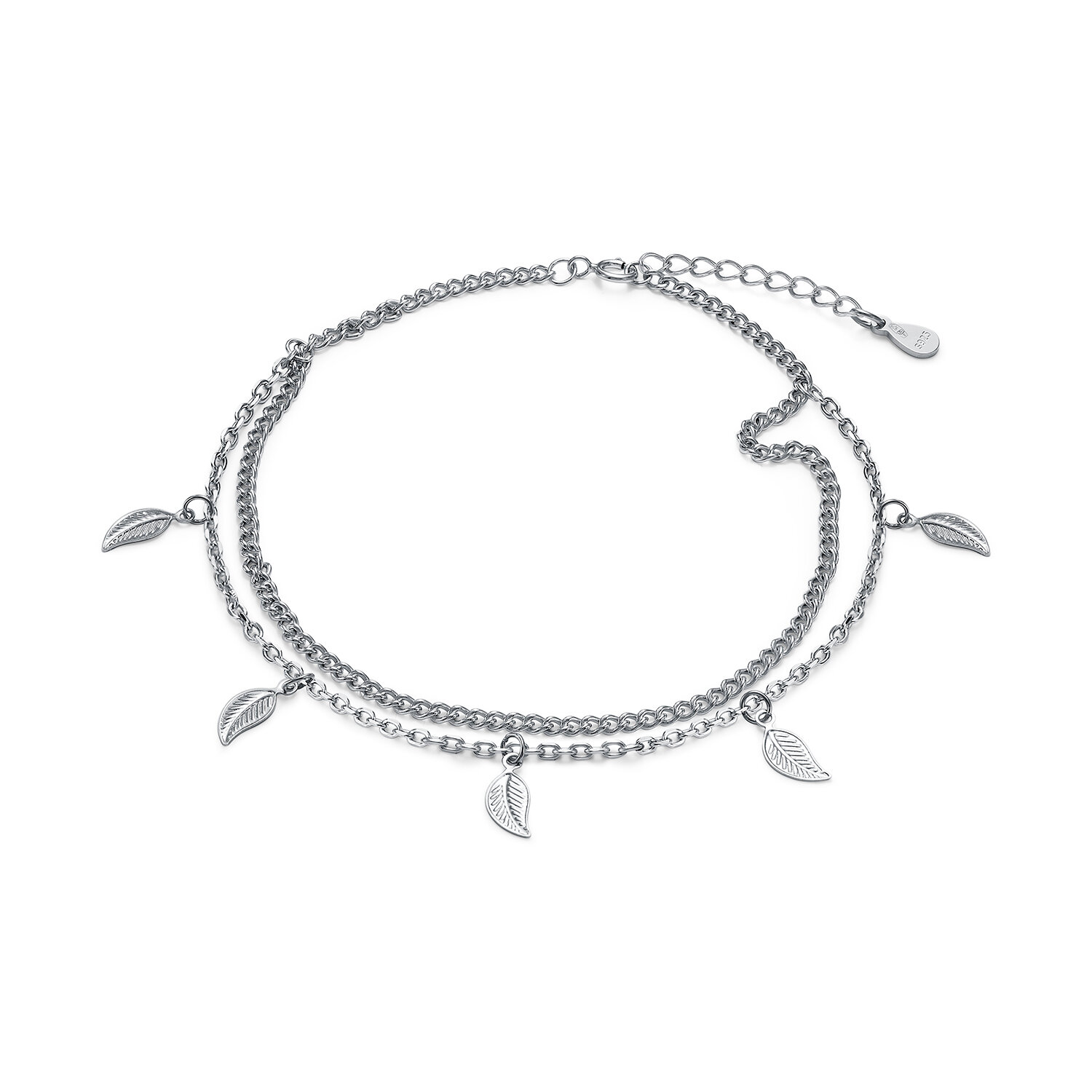 Браслет-цепочка, серебро, 925 проба, родирование