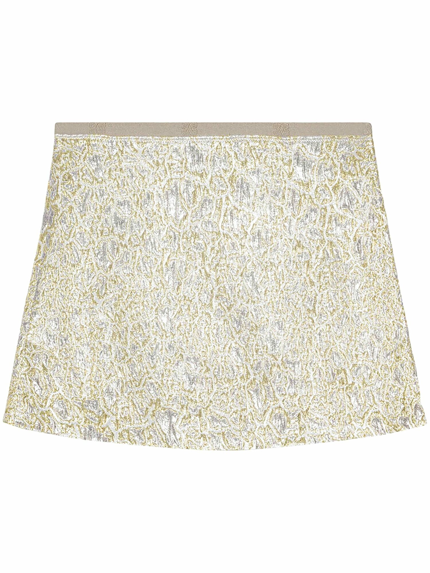 Юбка Metallic cloqué mini skirt