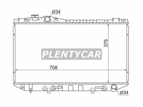 Радиатор toyota mark ii/cresta/chaser 1g 2.0 88-92 Sat TY000580 Toyota: 16400-70360 16400-70341 16400-46040 16400-70480