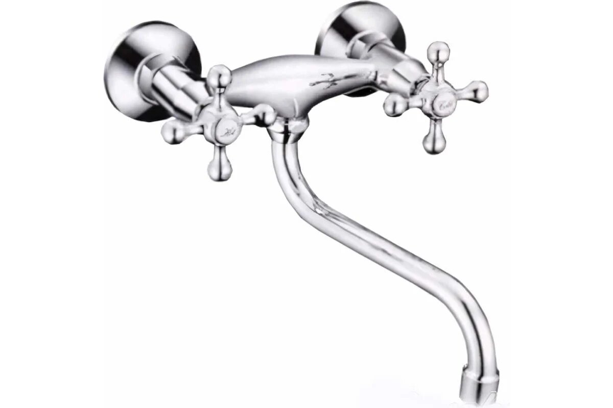 Frap Смеситель для кухни настенный 1/2 кер F4608 Крест нижний 510510