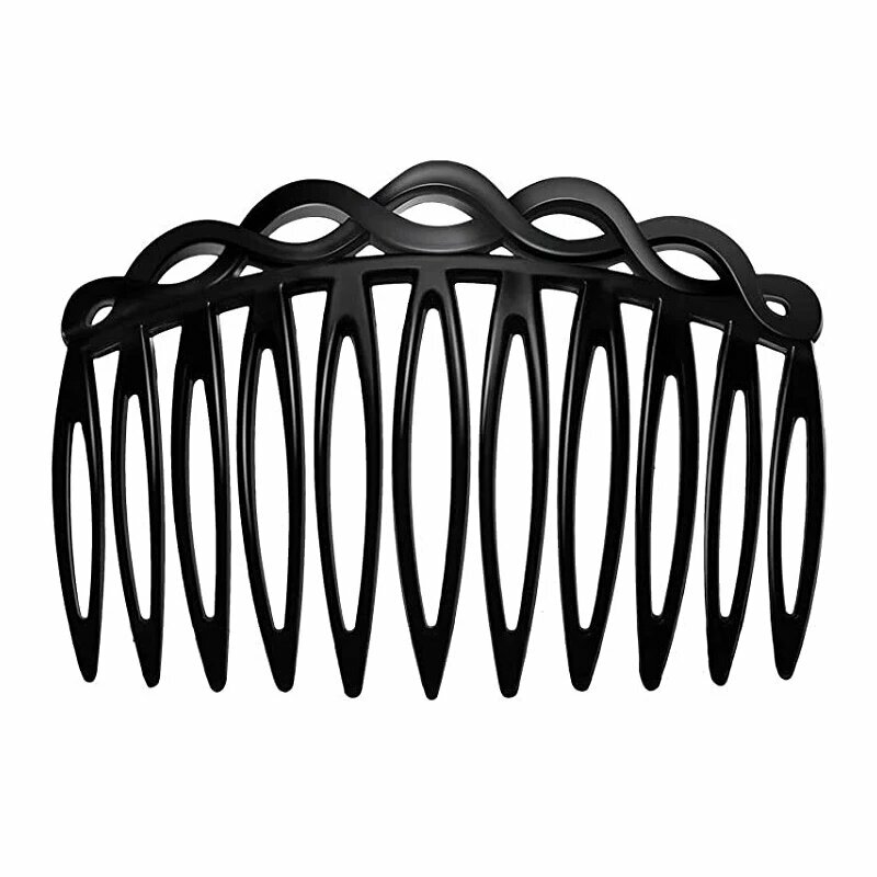 Винтажный пластиковый гребень для волос Черный, black