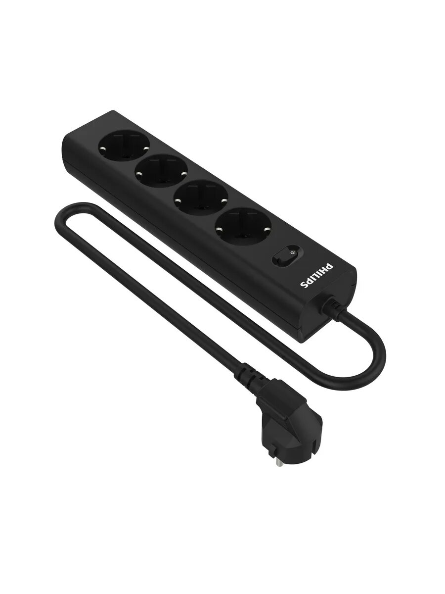 Сетевой фильтр Philips CHP2145BB/51 3м (4 розетки) черный
