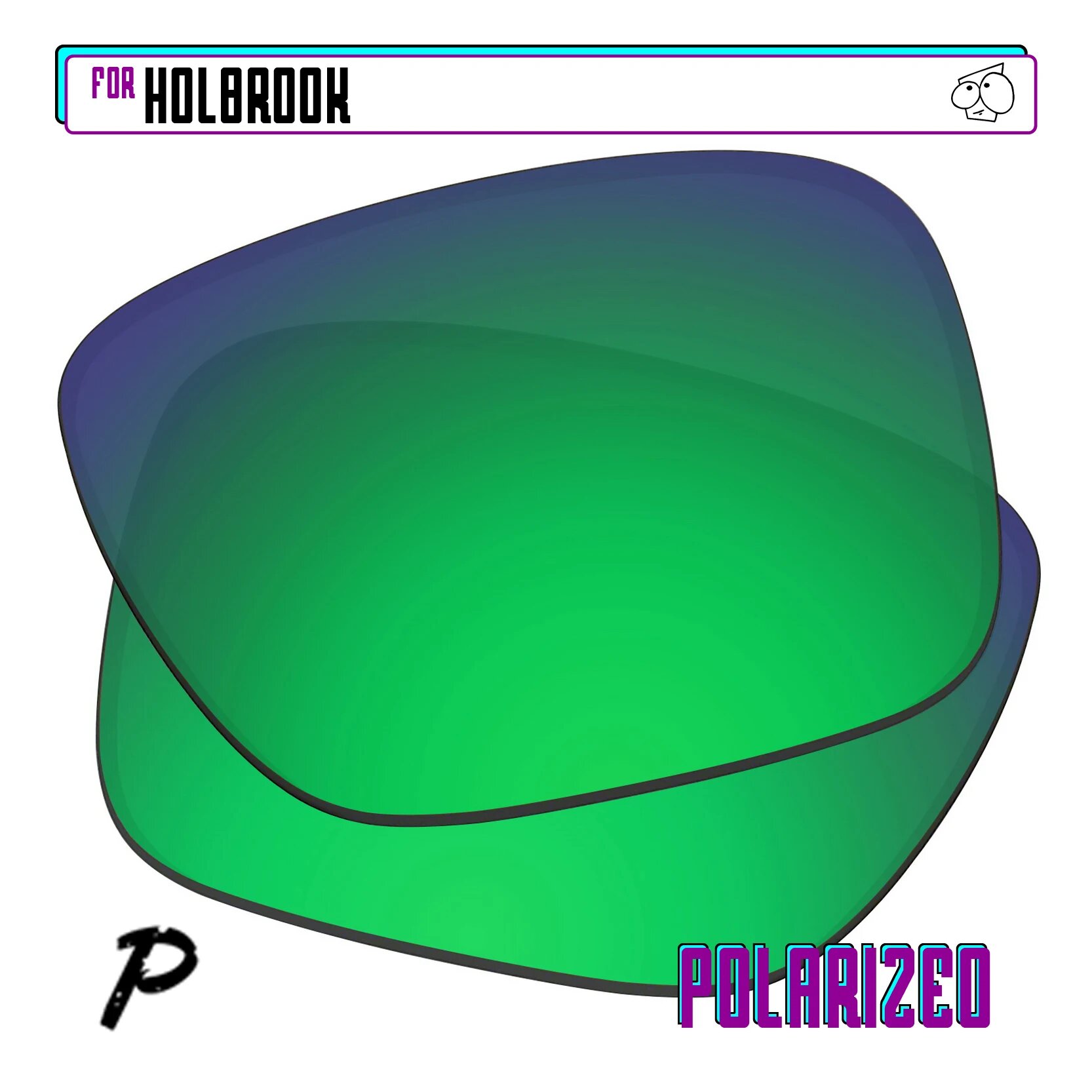 EZReplace Поляризованные линзы для Oakley Holbrook OO9102 Green P, Зеленый