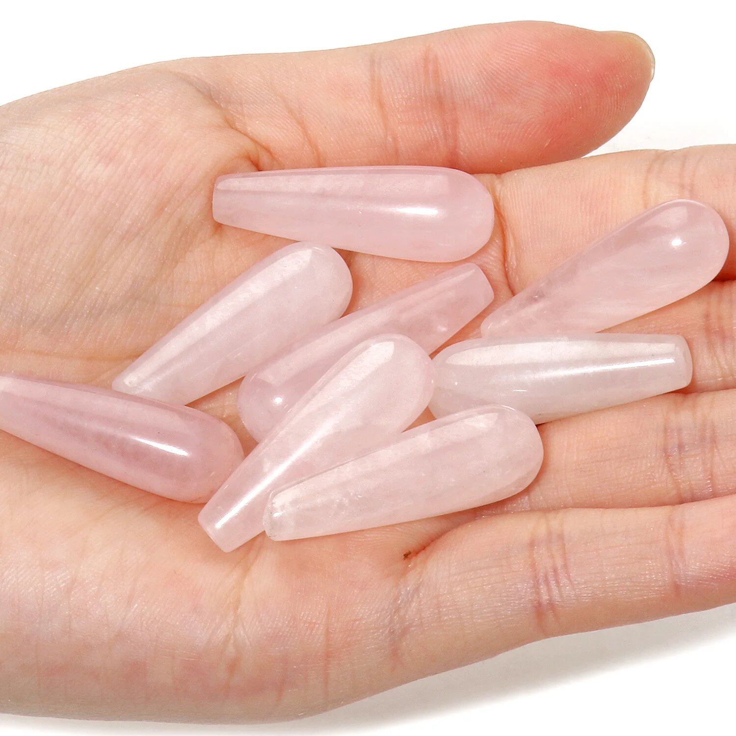 Бусины Diy лабрадорит лазурит халцедон 10x30 мм Розовый, rose quartz