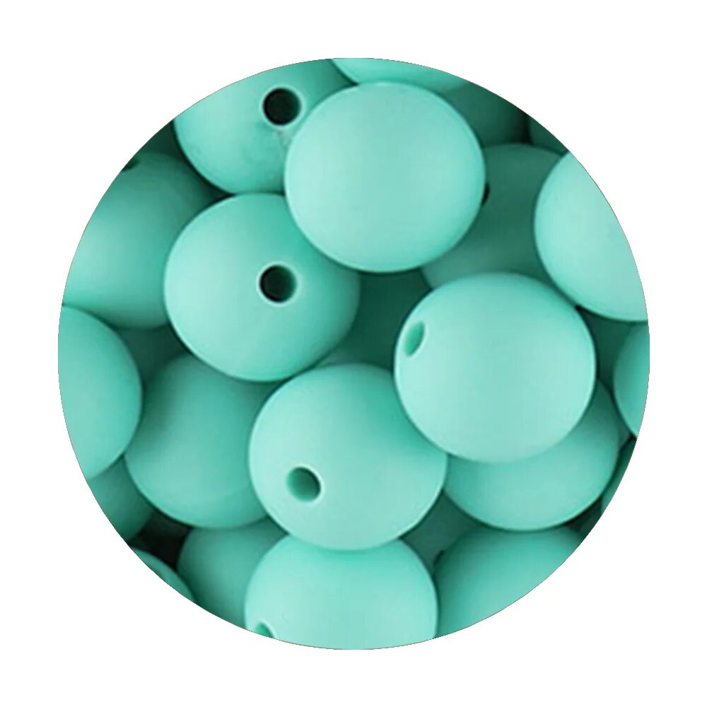 Силиконовые бусины Cyan 9 мм, 50 шт