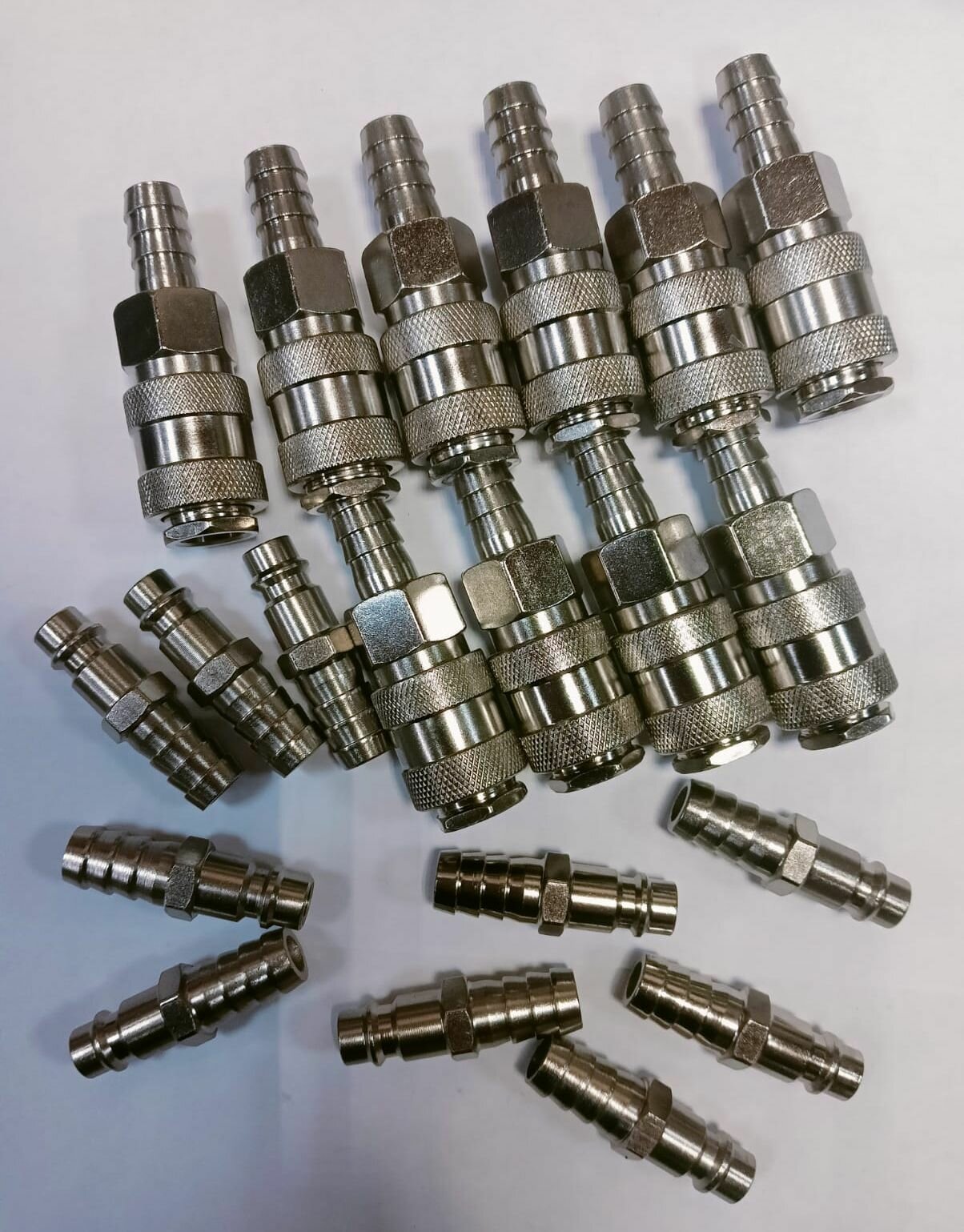 Переходник для пневмоинструмента, быстросъемное соединение мама D 12 мм, для шланга комплект / для пневмоинструмента / штуцер