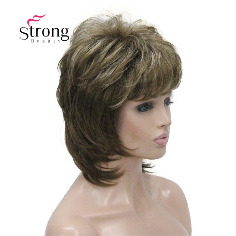 Короткий парик StrongBeauty, цвет 12TT26