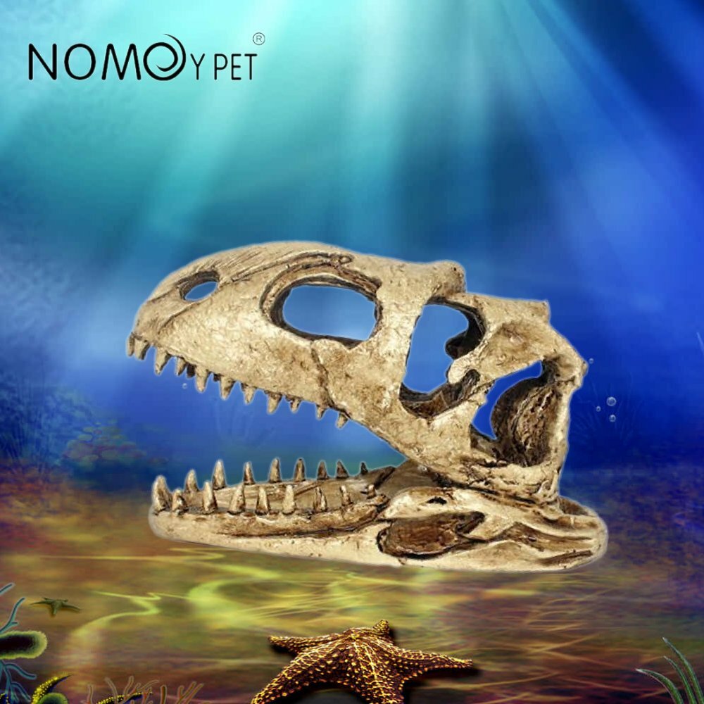 Декорация "Череп динозавра" Nomoy Pet, для террариумов, искусственный, 18 см