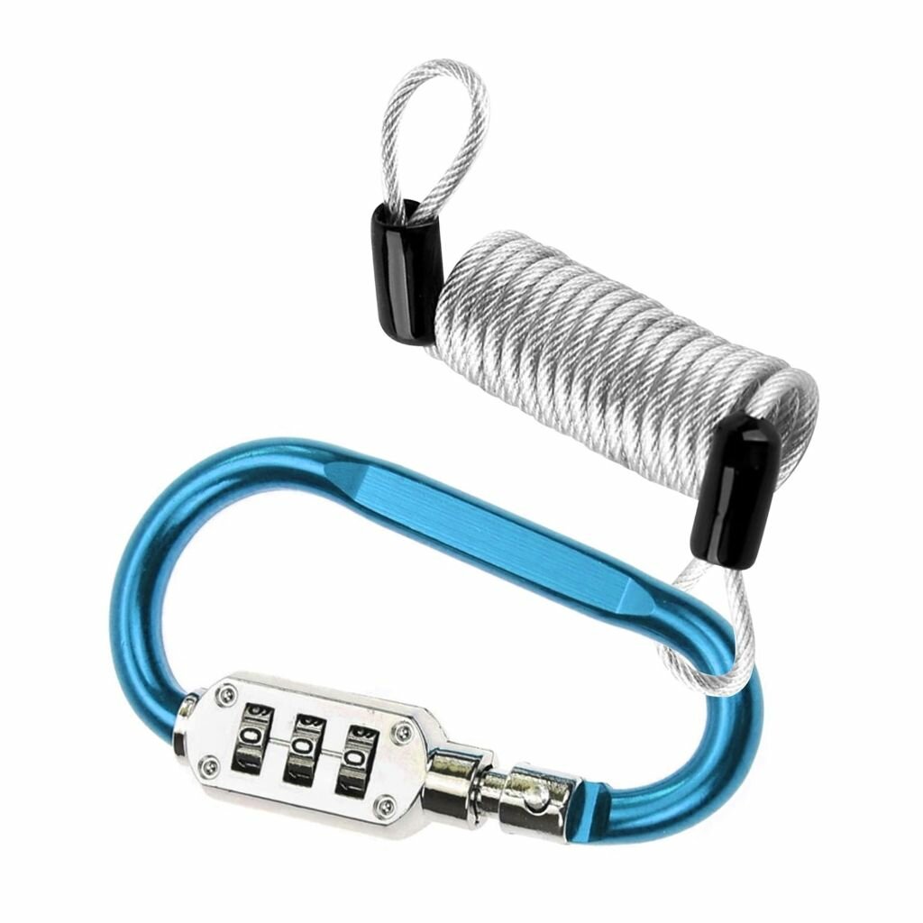 Висячий замок типа D для рюкзака и багажной сумки с напоминанием о замке на веревке-синий