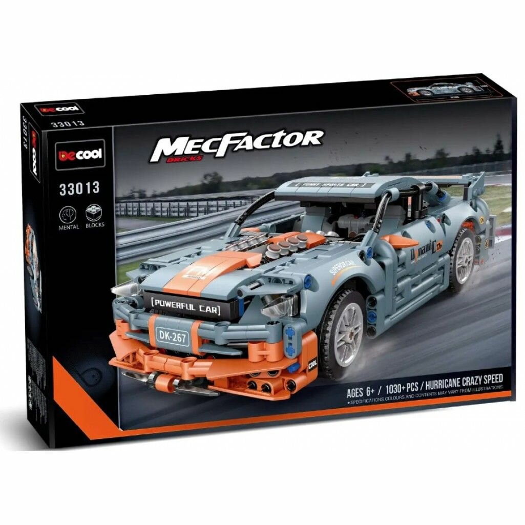 Конструктор 33013 Decool Автомобиль "Безумная скорость", 1030 деталей
