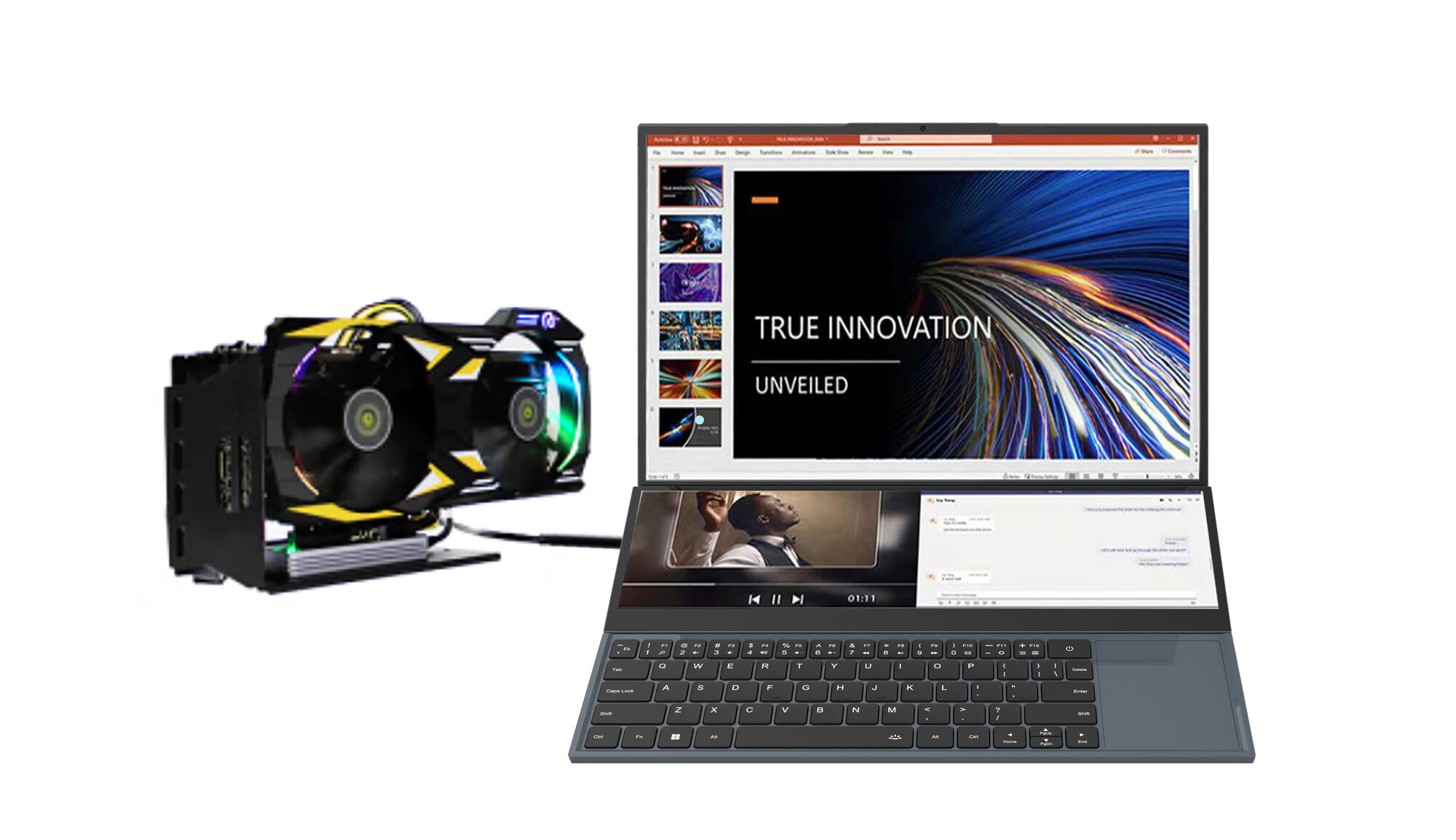 Ноутбук с двойным дисплеем 16"+14" |Intel Core I7 9750H | 32 ГБ DDR4 + 1 ТБ SSD – для профессионалов