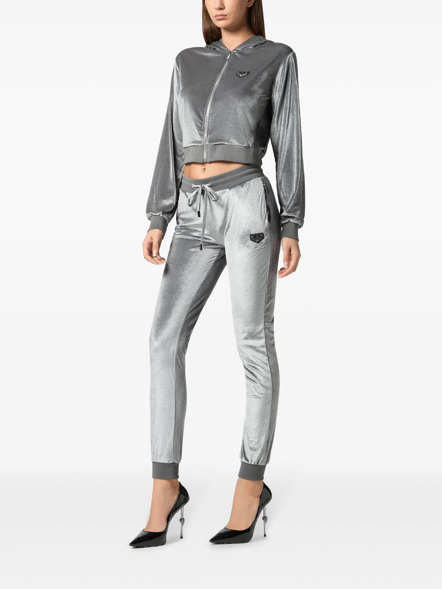 Худи PHILIPP PLEIN Strass Skull, размер XL, , grey — фото 1